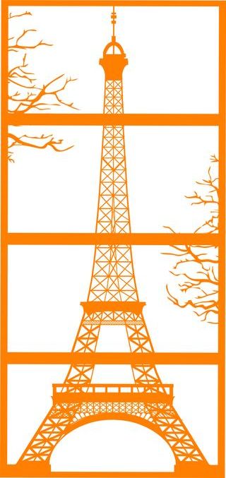 Quadro in legno Torre Eiffel - Taglio Laser