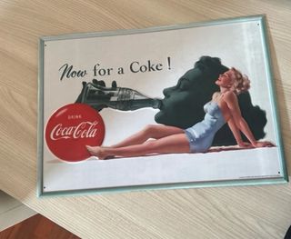 targa coca cola da parete