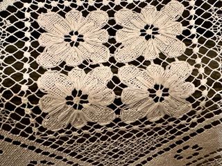 tovaglietta quadrata filet cotone bianco