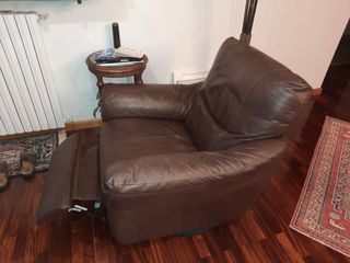 poltrona  pelle marrone