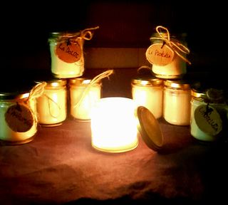 Candele con cera di soia