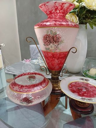 Tris in vetro di Murano a fiori