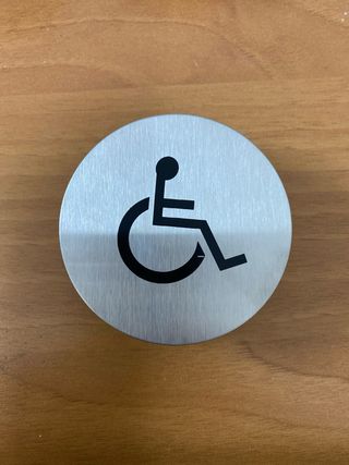 Targhe wc disabili in alluminio