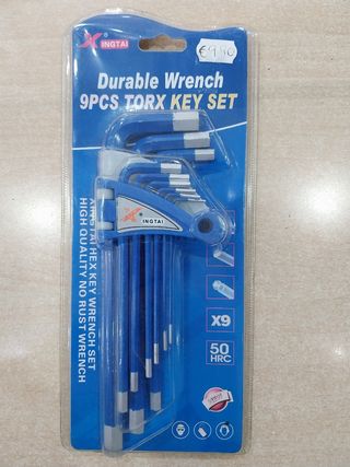 Set attrezzi brugola 9 pezzi lavoro