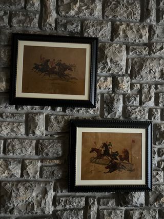 coppia di quadri con cavalli