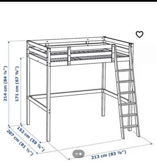 letto a soppalco con scrivania sotto