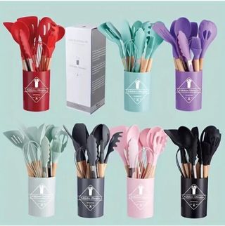 Utensili Silicone Set 11pz Mestoli Antiaderenti😍😍