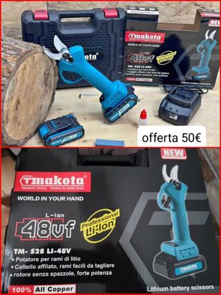 Forbice Da Potatura A Batteria Cesoia Elettrica 48