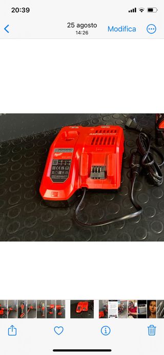 caricabatteria milwaukee M18 originale