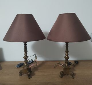 Coppia lampade / abat jour vintage