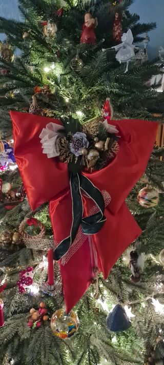 Addobbo natalizio fiocco rosso