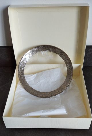 IVV Piatto trasparente decoro argento