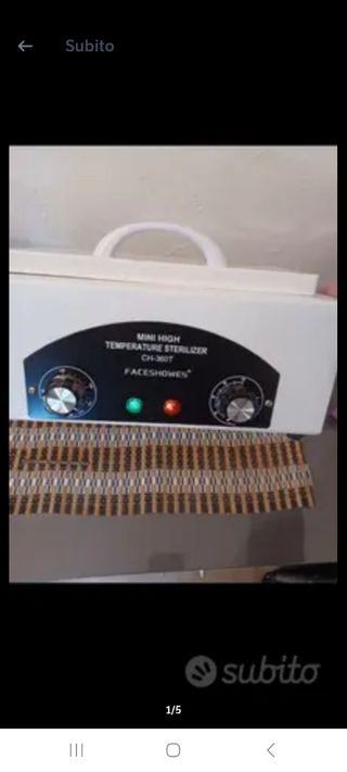 Sterilizzatore x cosmetica e chirurgica