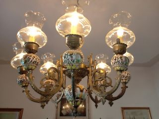 Lampadario Capodimonte antico