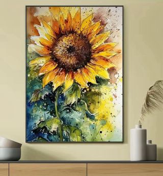 quadro arte arredo dipinto girasoli arredamento