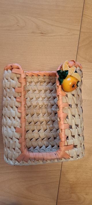Porta bicchieri in vimini