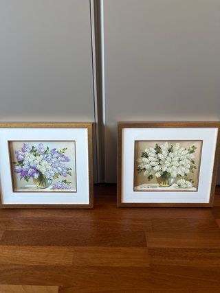 coppia quadri olio su tela 36x32