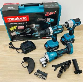 KIT 3 IN 1 TRAPANO AVVITATORE + SMERIGLIATRICE ANG