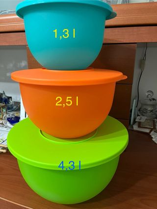 3 ciotole multiple tupperware