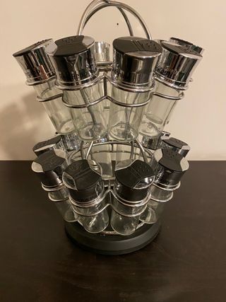 Espositore per spezie e 20 barattoli