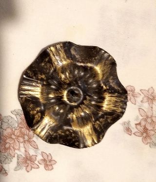 Portacandele fiore nero-oro