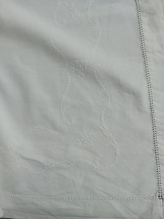 Lenzuola matrimoniale in lino ricamato