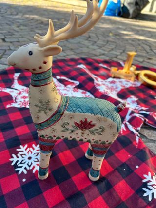 alce in ceramuca decorata a mano