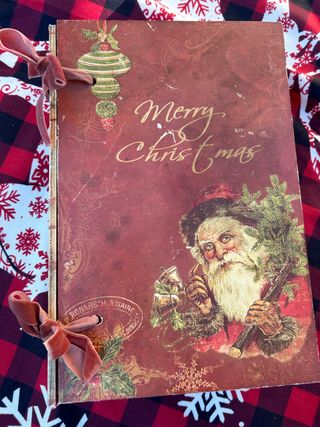 scatola libro natalizia