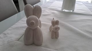 Cagnolini in ceramica bianca