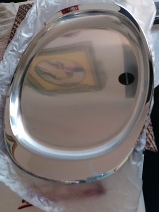 Vassoio Alessi in acciaio inox 40x28 cm