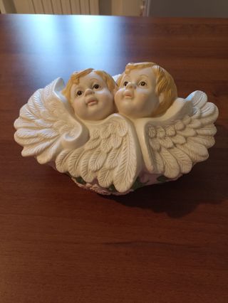 Scatola angeli in ceramica