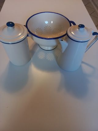 Scolapasta caraffa barattolo set country