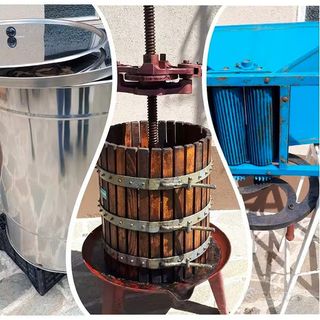 Set per vinificare Torchio+Pigiatrice+Botte