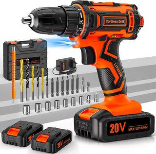 Trapano Avvitatore a Batteria 42Nm con 2 Batterie