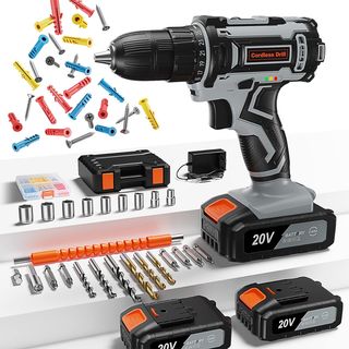 Trapano avvitatore con batterie e 89 accessori