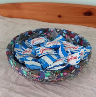 Ciotola vetro rivestito in Fimo