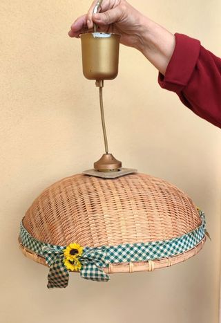 Lampadario a sospensione vimini