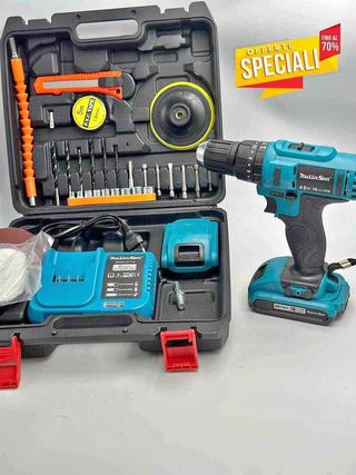 TRAPANO AVVITATORE 48V CON DOPPIA BATTERIA+VALIGET