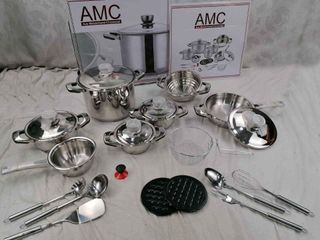 BATTERIA AMC IN ACCIAIO INOX 23 PEZZI