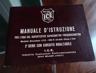 Manuale d'istruzione per l'uso del supertester