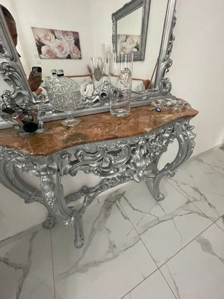 consolle barocca piu tavolino salotto