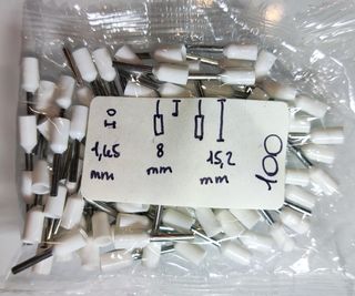 200 puntalini elettrici crimpare 1,25 mm bianchi