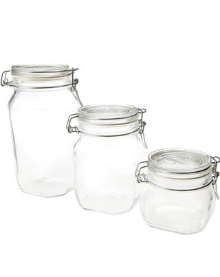 Set n.3 vasetti ermetici vetro Bormioli