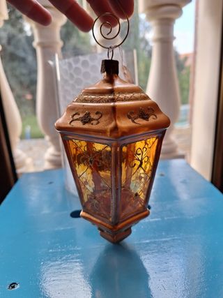 Decorazione per albero, in vetro, realizzata a man