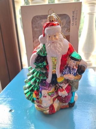 Decorazione per albero, in vetro, realizzata a man