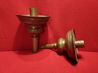 Torce candelabri in ottone vintage