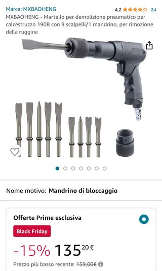 Martello per demolizione pneumatico