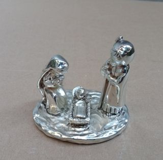 Presepe in laminato argento