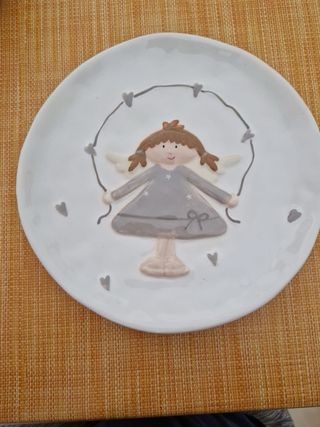 Piatto in ceramica natalizio/invernale