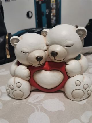 Coppia orsi polari con cuore thun